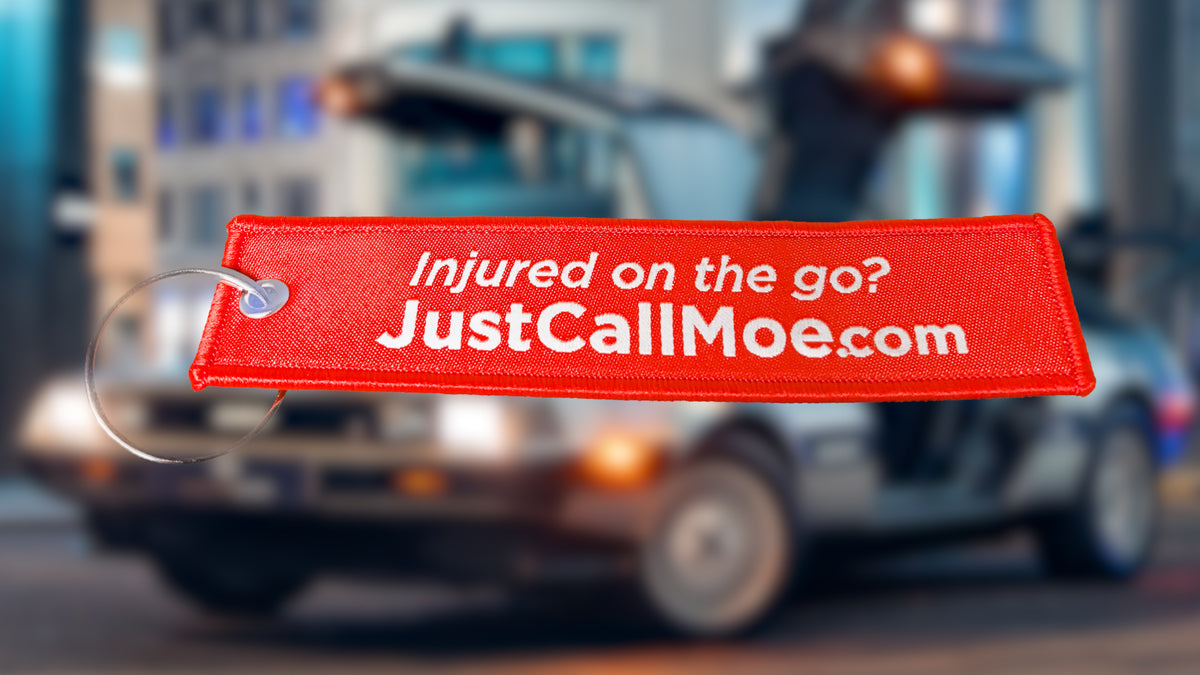 Just Call Moe Flight Tag Keychain