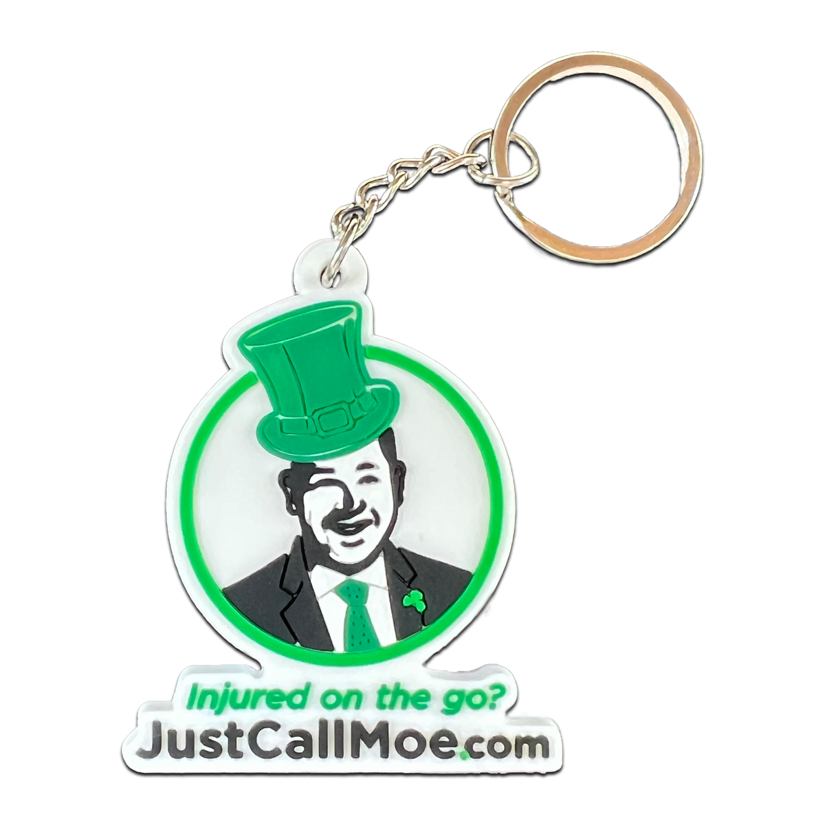 Moe Green Rubber Keychain – Just Call Moe